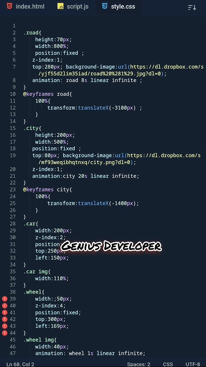 ๐ Car Animation In Html Css Shorts Youtubeshorts Html Css Coding Programming Attitude