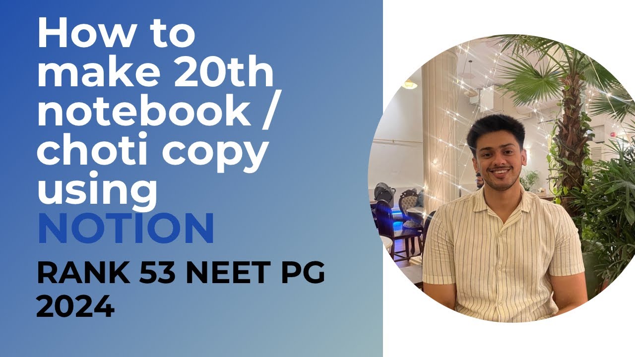 Best way to make 20th notebook / choti copy for neet pg & ini-cet using ...