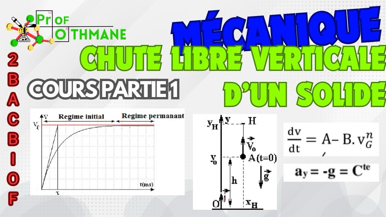 Partie 1 : La chute verticale d’un solide ( chute libre + chute dans un fluide) - YouTube