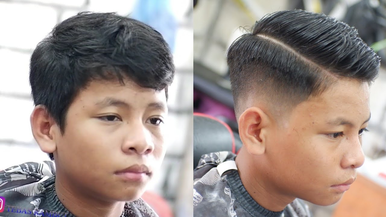 LINE SIDE PART HAIR CUT - YouTube