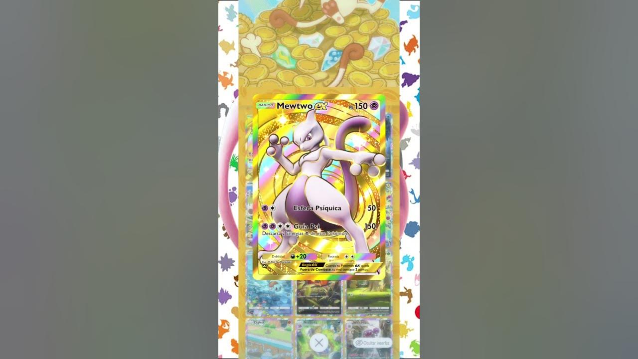 MEWTWO EX DORADO EN MI CUENTA SECUNDARIA | Pokémon TCGP #tadan #gaming ...