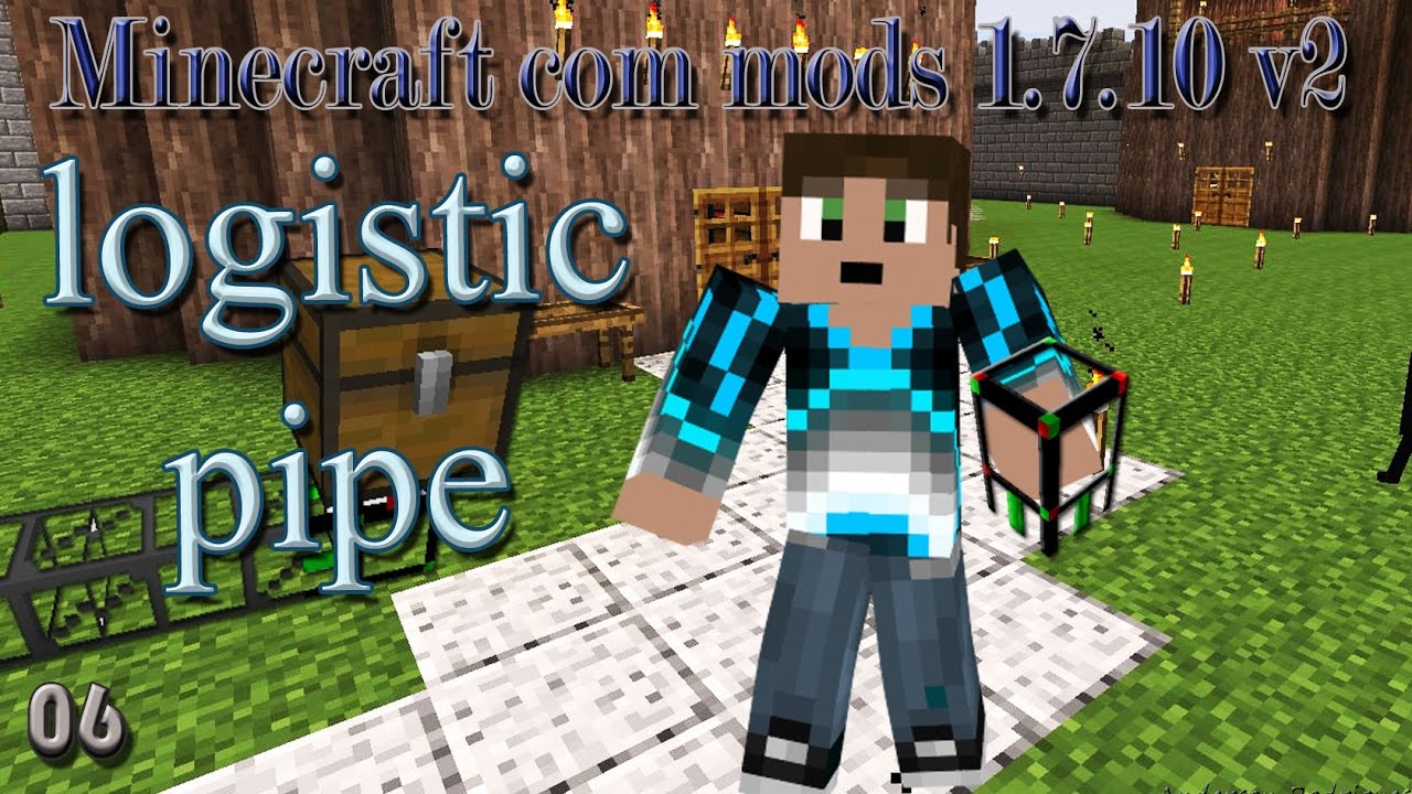 Minecraft com mods 1.7.10 v2 - logistics pipe 06 - YouTube