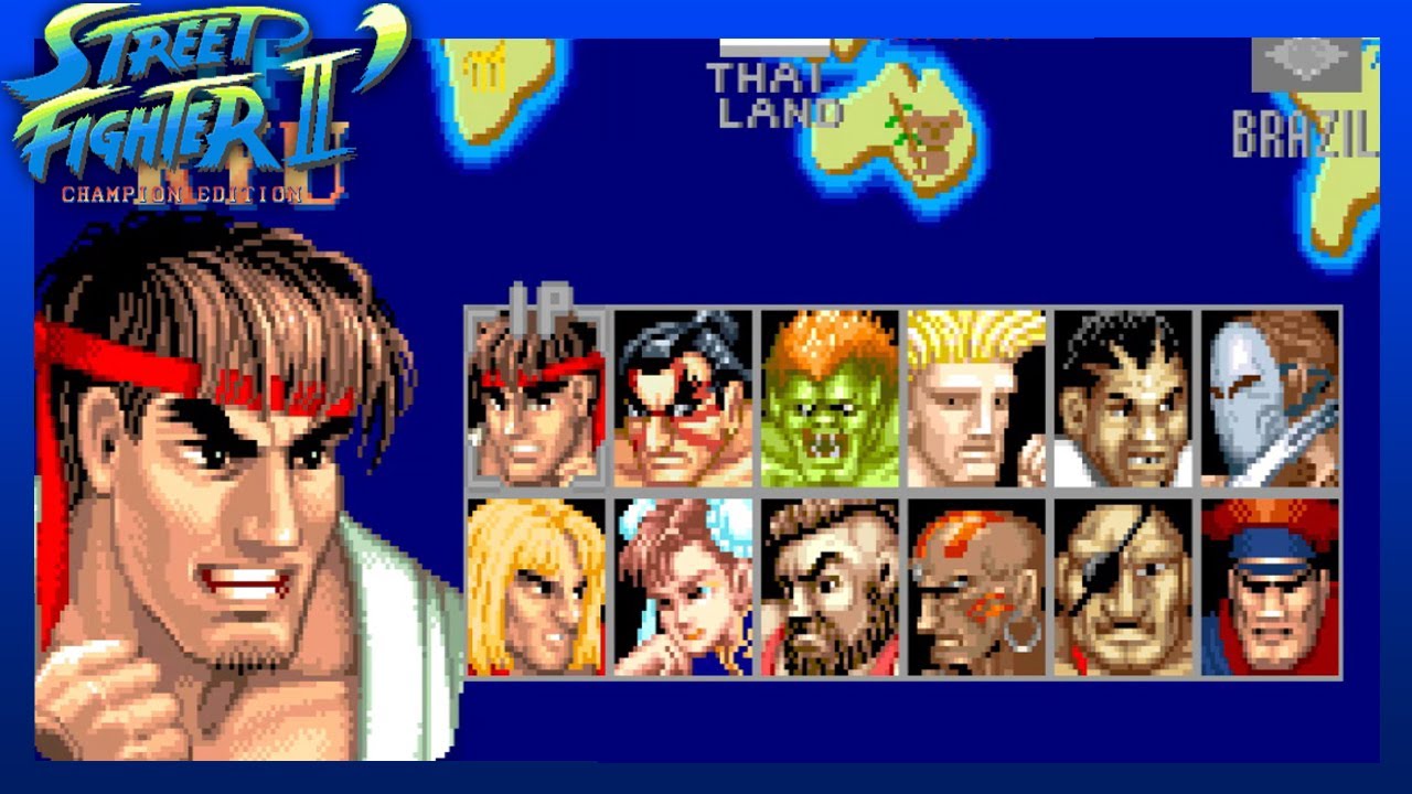 Street Fighter II': Champion Edition - Character Select Screen (Arcade ...