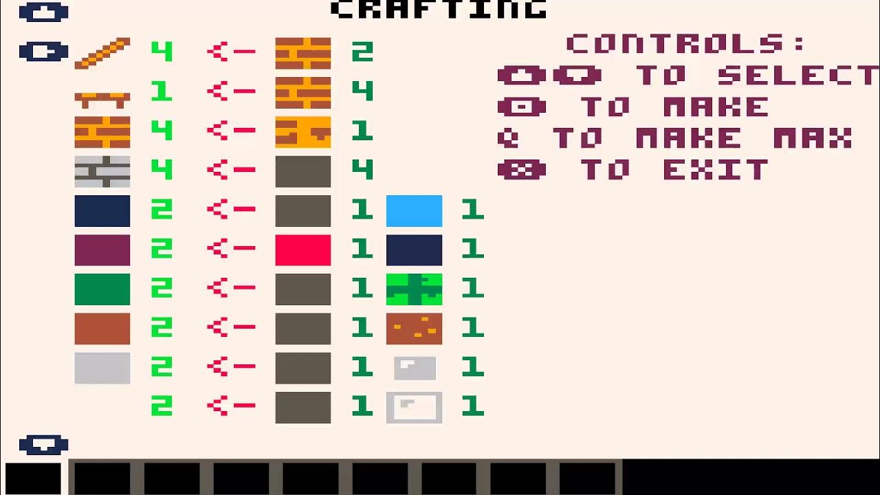 PicoCraft PICO CRAFT by monochromeninja PICO 8 Fantasy Virtual Console Lexaloffle Games com ...