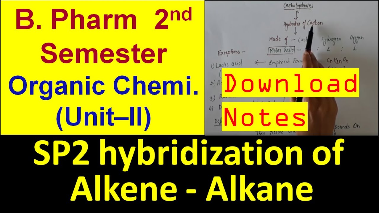 39 PART 15 SP2 hybridization of Alkene Alkane | B. Pharm 2nd semester ...