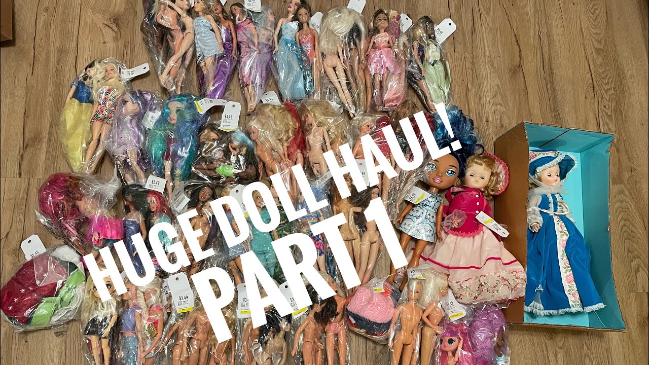 My largest huge thrifted doll haul ever - Part 1 - Barbie Fail Fix LOL ...