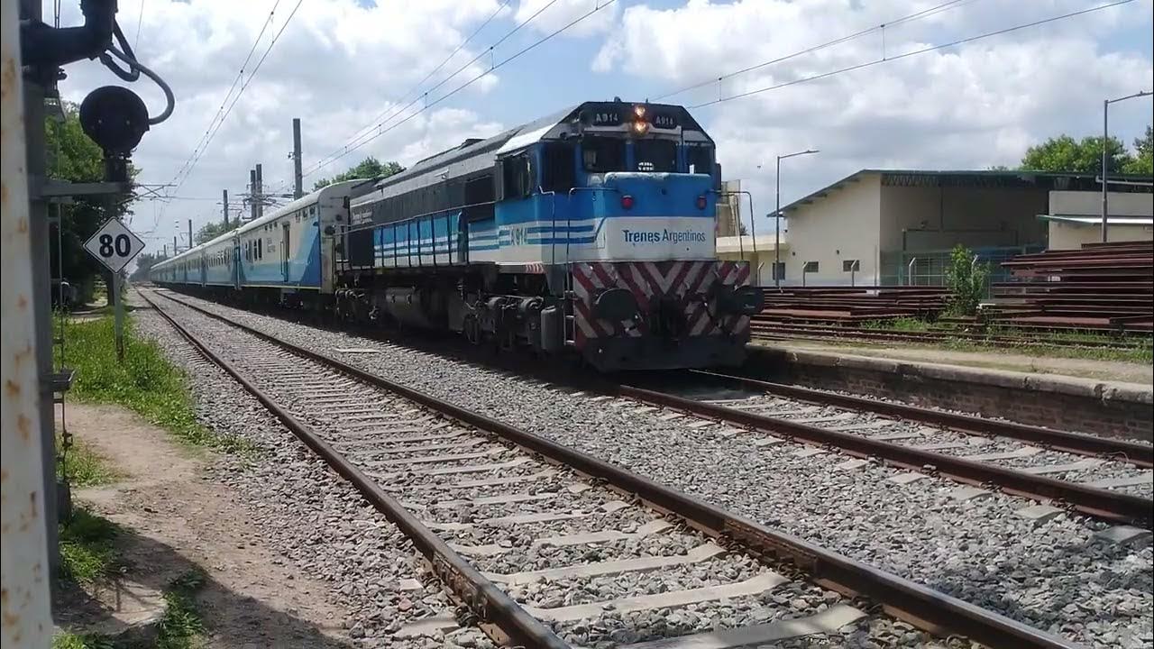 GT22 A914 Pasando por Alejandro Korn con el Tren 303 - YouTube