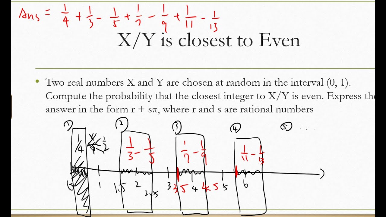probability interview x/y is closest to even - YouTube