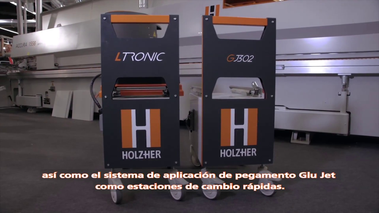 HolzHer LUMINA Edge-Bander Laser Edge - YouTube