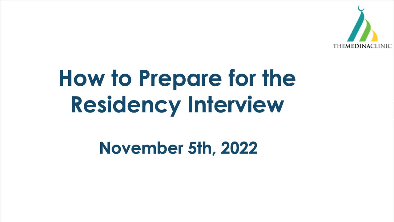 How to Prep for Residency Interview - YouTube