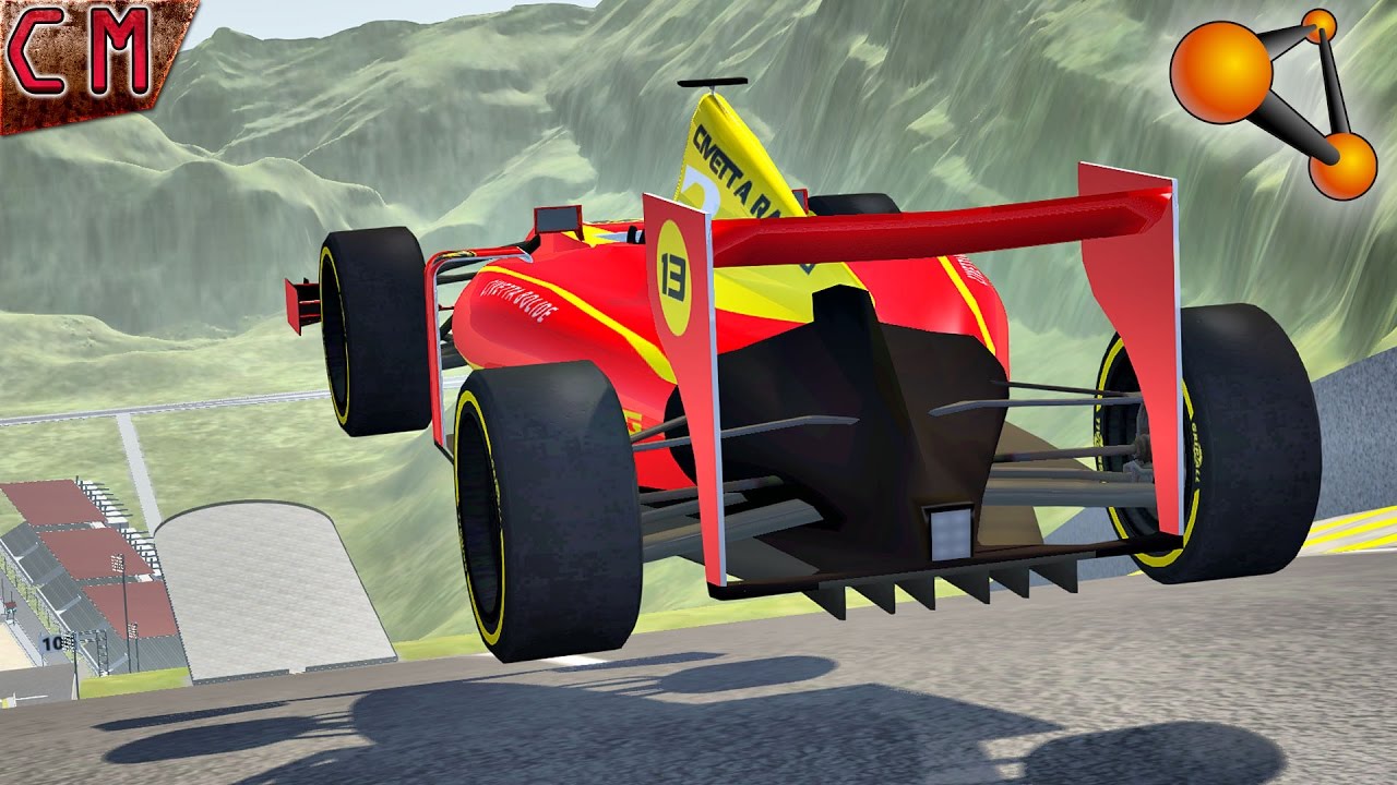 BeamNG Drive insane F1 crash testing Mega Fails Crazy Jumps #1 - YouTube
