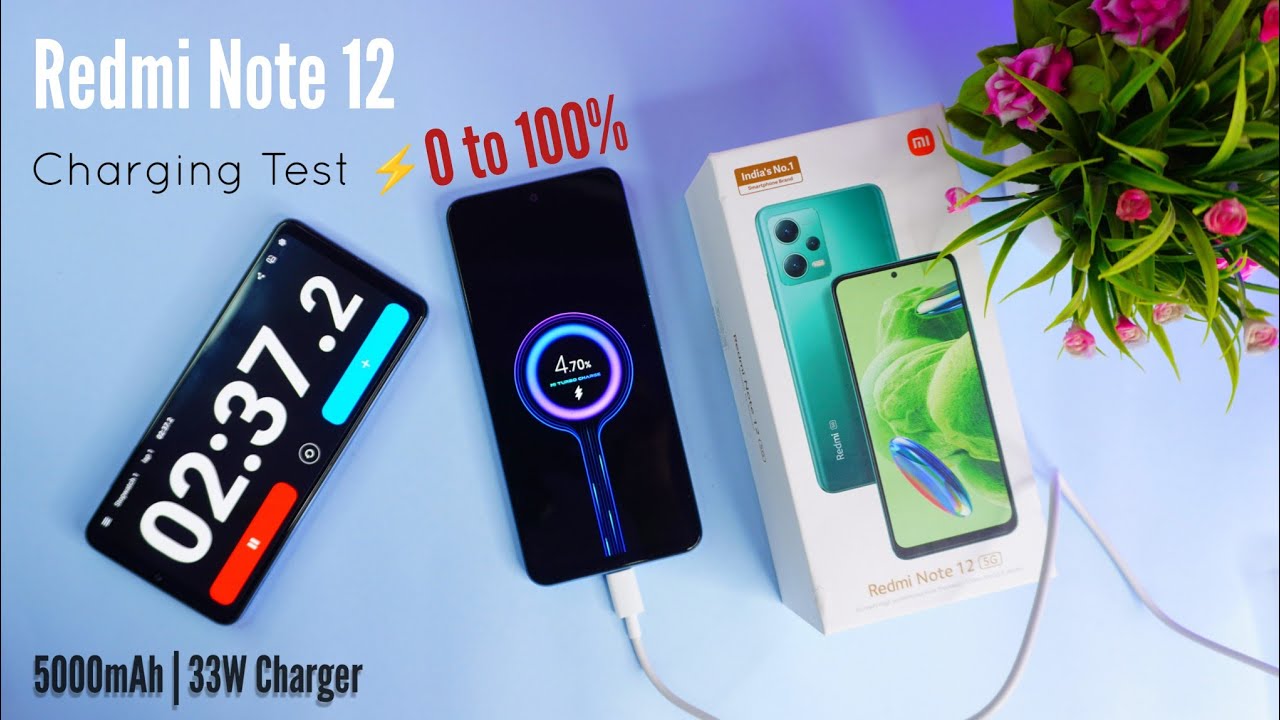 Redmi Note 12 Charging Test ⚡ | 0 to 100% | 5000mAh 33W Charger | Hindi ...