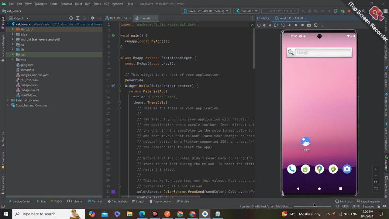 How to setup a new project in flutter - YouTube