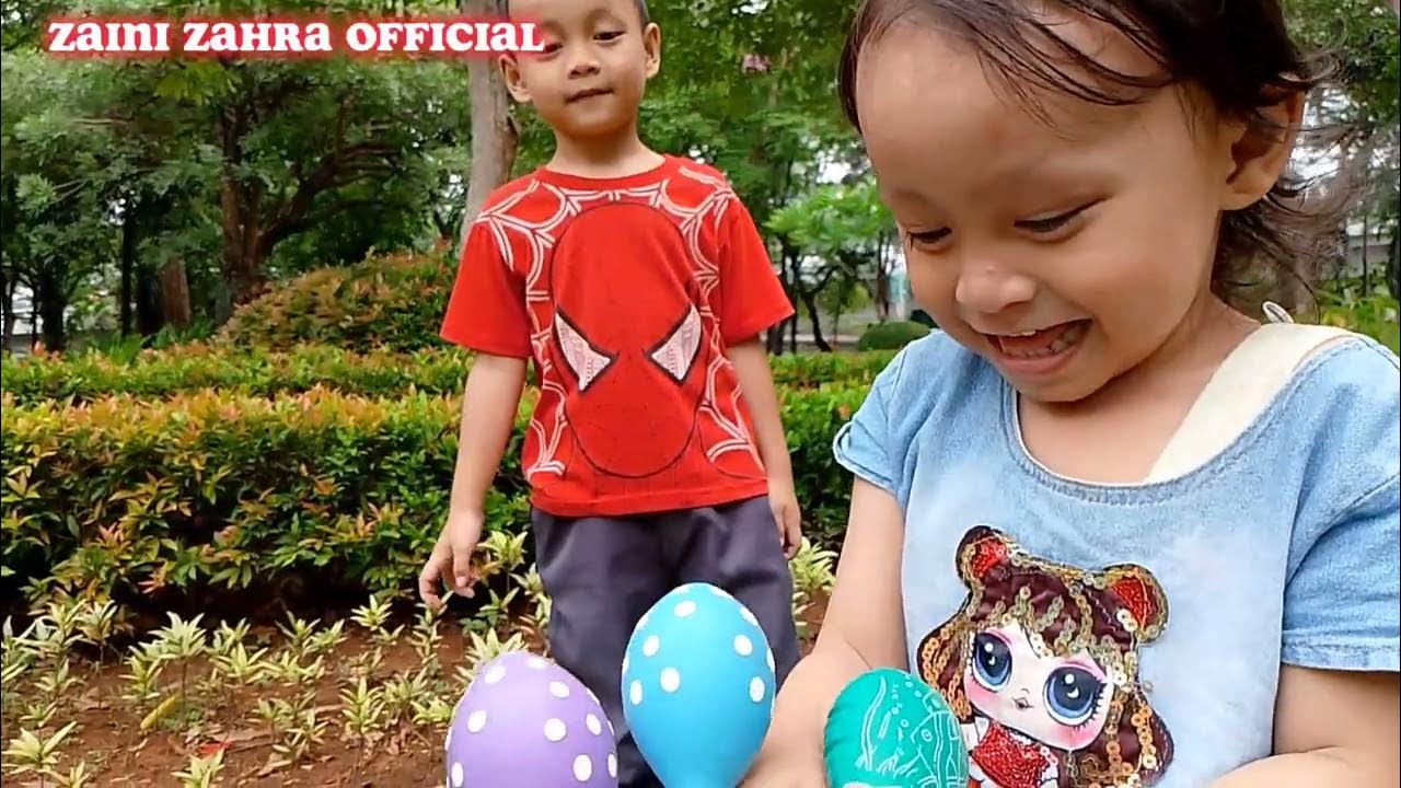 Zaini dan Zahra bermain Balon warna - learning colors - - YouTube