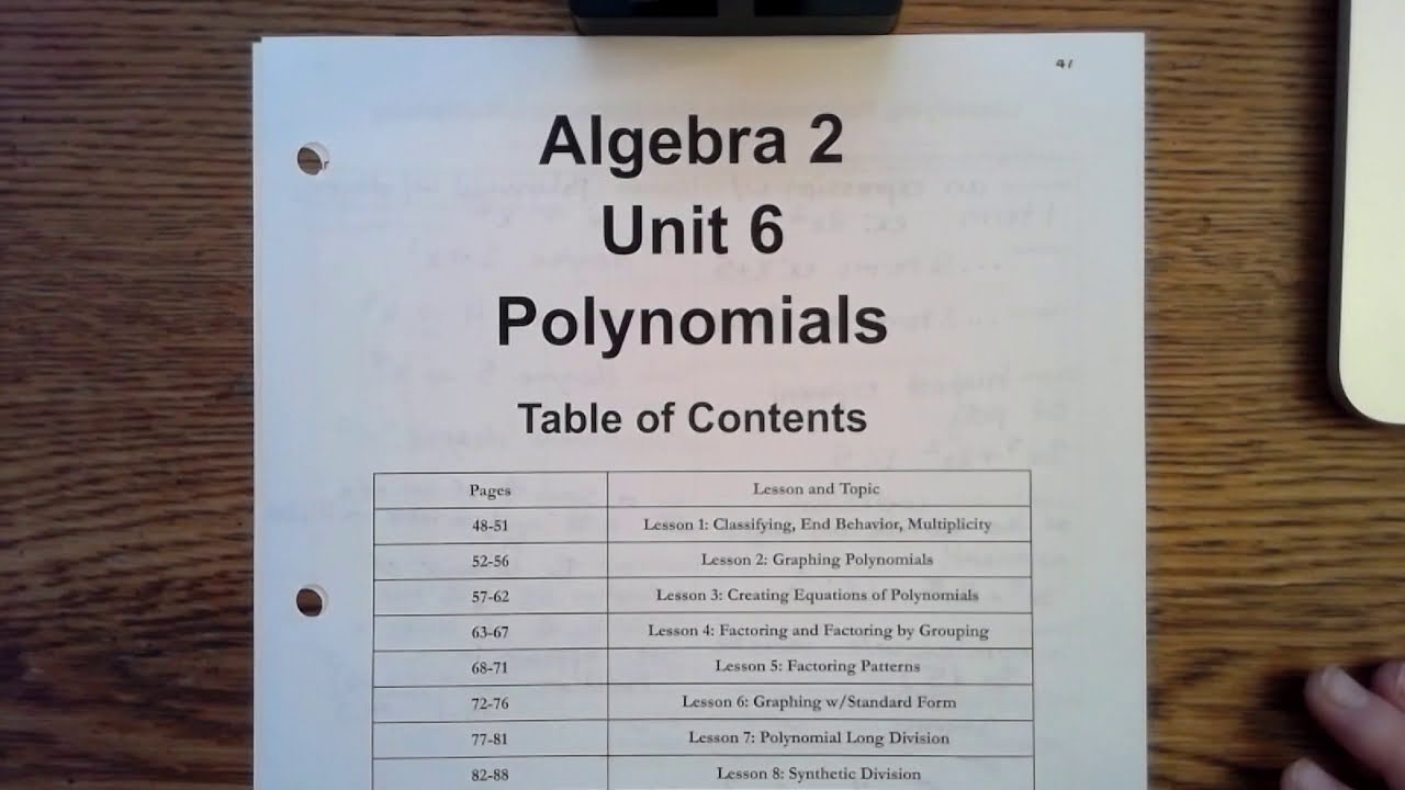 Alg 2 Unit 6 Lesson 3 - YouTube