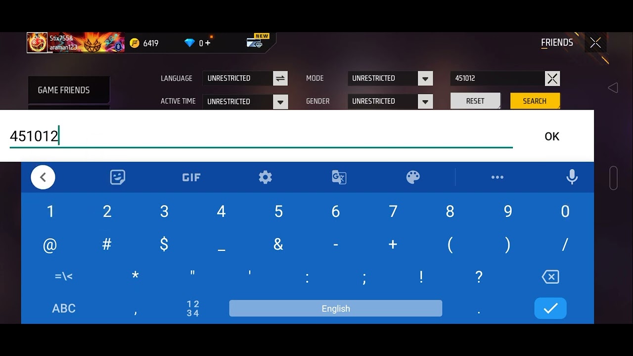 WAIT FOR Eind Ajju BHAI ID NUMBER IN FREE FIRE TOTAL GAMING ID NUMBER ...