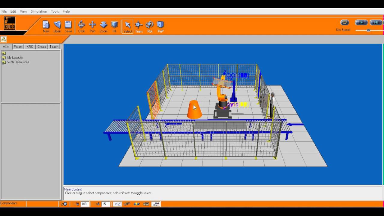 Robot con coordenadas robot - YouTube