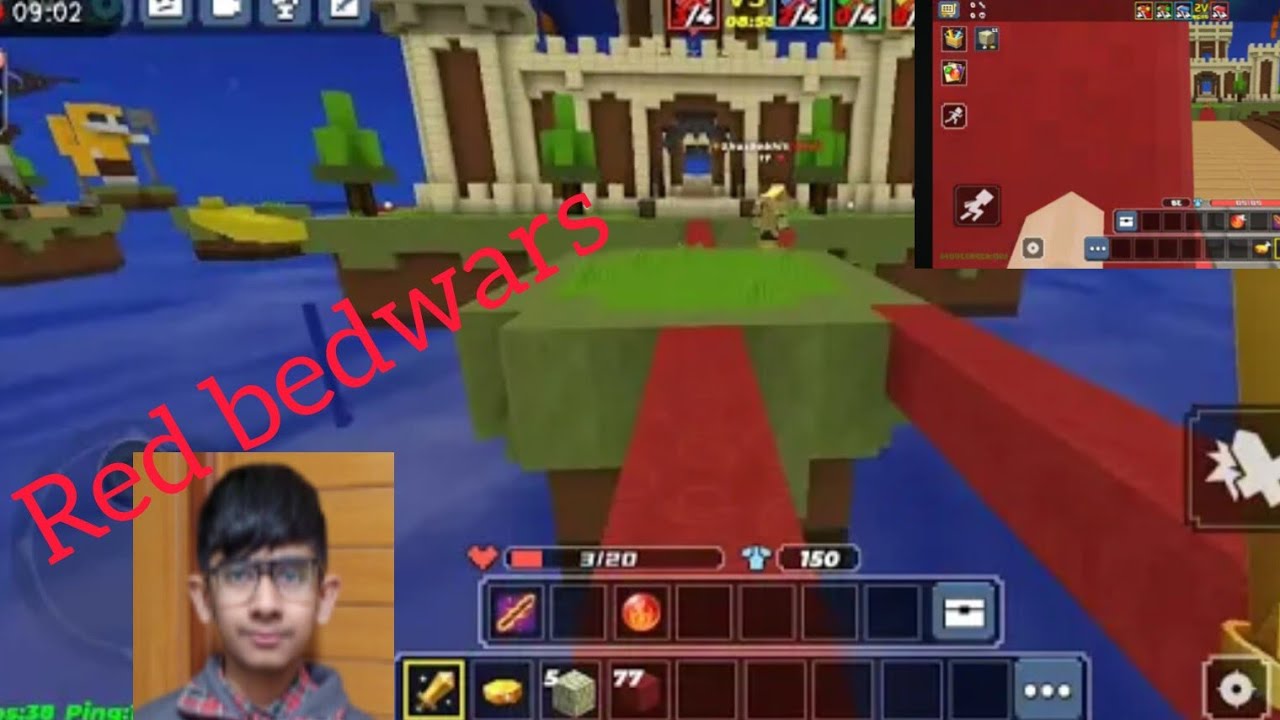 Playing bed wars as red team - YouTube