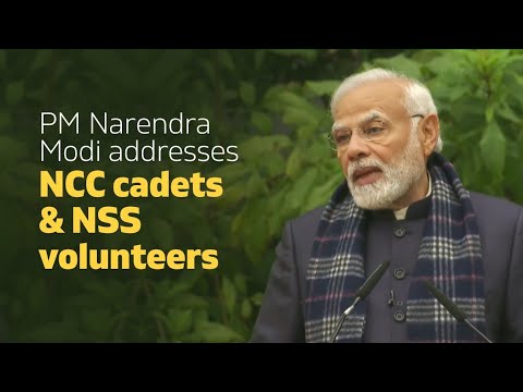 PM Narendra Modi addresses NCC cadets & NSS volunteers - YouTube