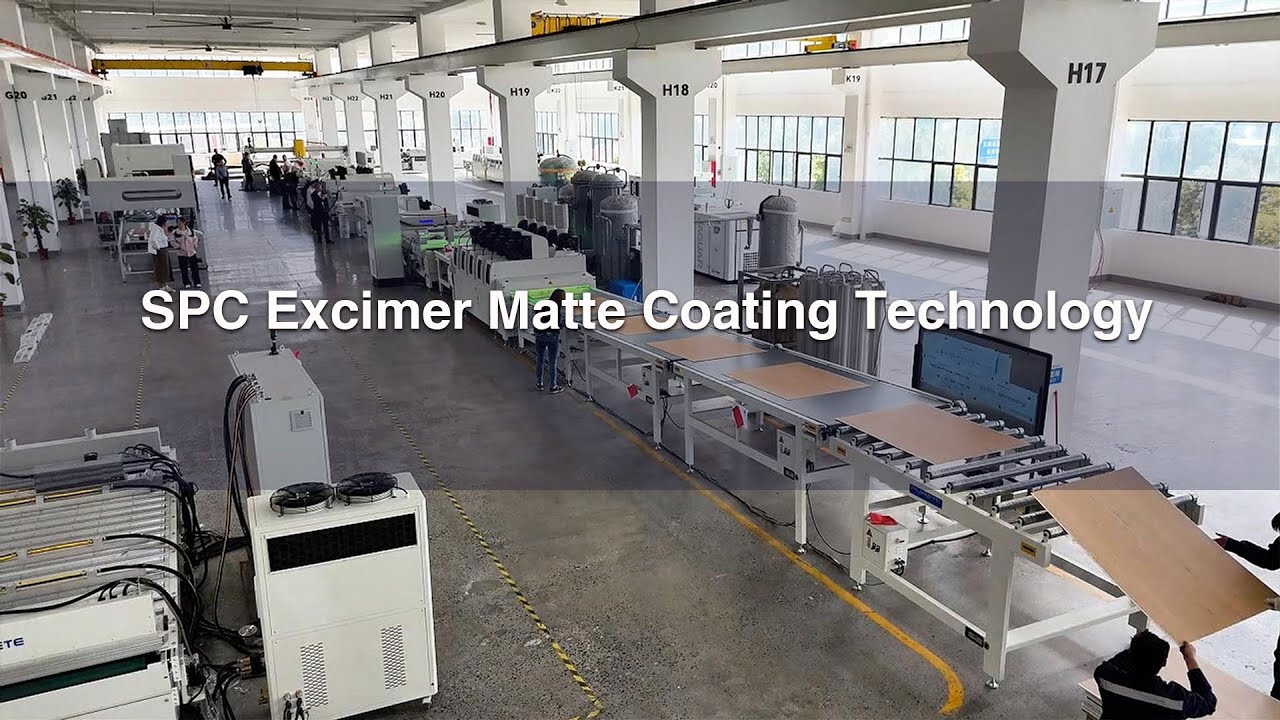 Russian SPC wood veneer coating line with excimer technology # ...