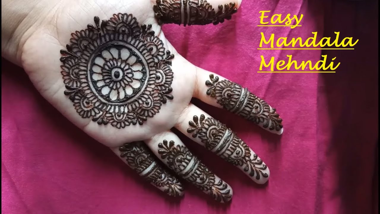 Easy and simple mandala mehndi design for front hand #3 || The Mehndi ...