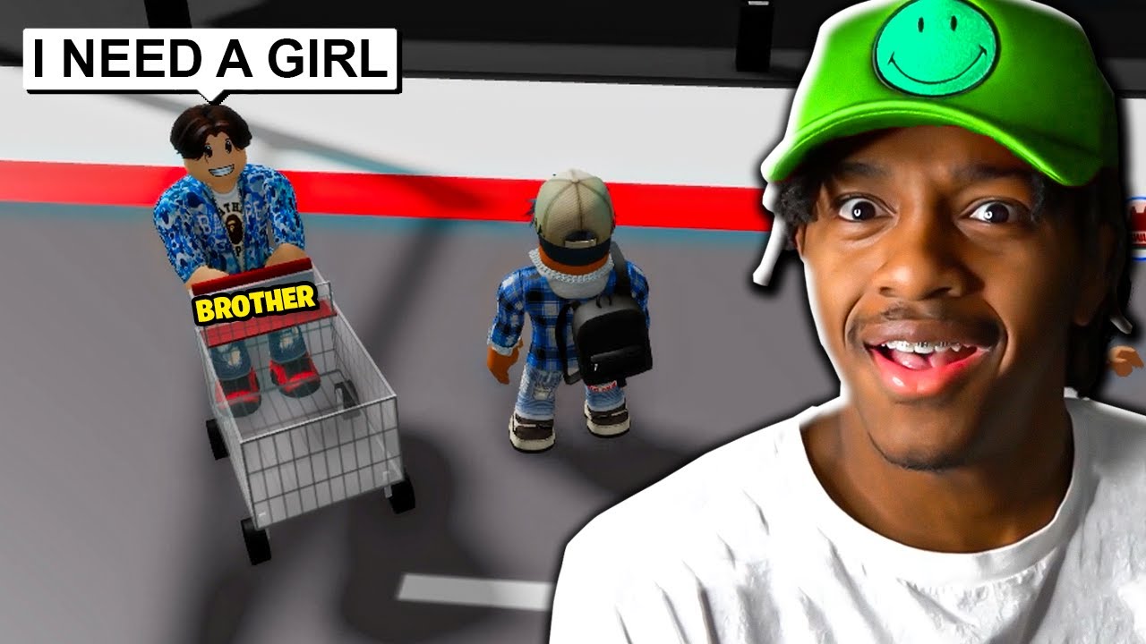 making my brother play roblox brookhaven.. - YouTube