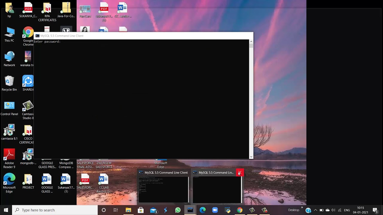 Design a Database and create required tables. For e.g. Bank, College ...