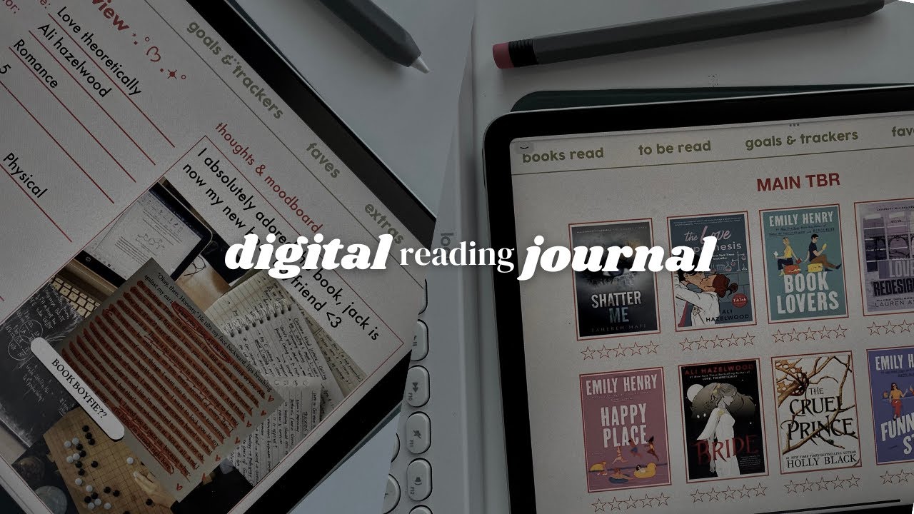 MY DIGITAL READING JOURNAL ☆ template link, hyperlinked goodnotes ...