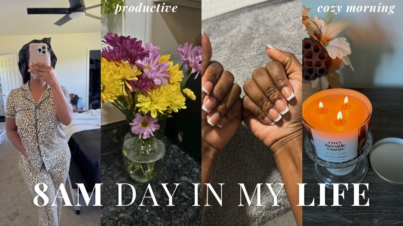 8AM PRODUCTIVE DAY IN MY LIFE! slow & cozy morning, practicing healthy ...