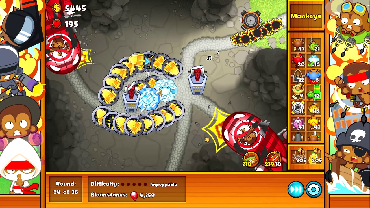 Bloons Monkey City Track replay Cave $960 - YouTube