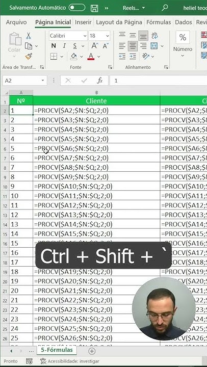 Descobrindo Fórmulas nas Células do Excel - YouTube