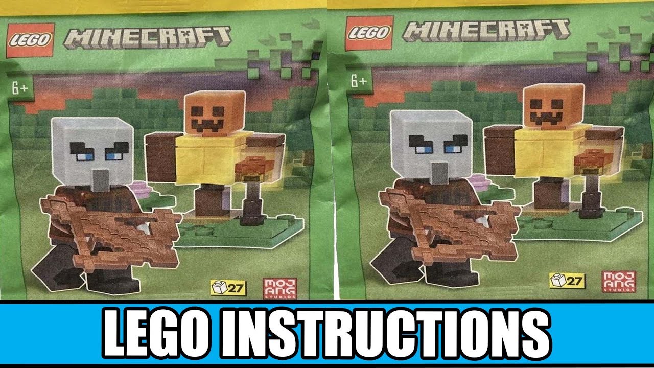 LEGO 662306 Instructions - Magazine Gift - Pillager with Training Dummy - Minecraft - YouTube