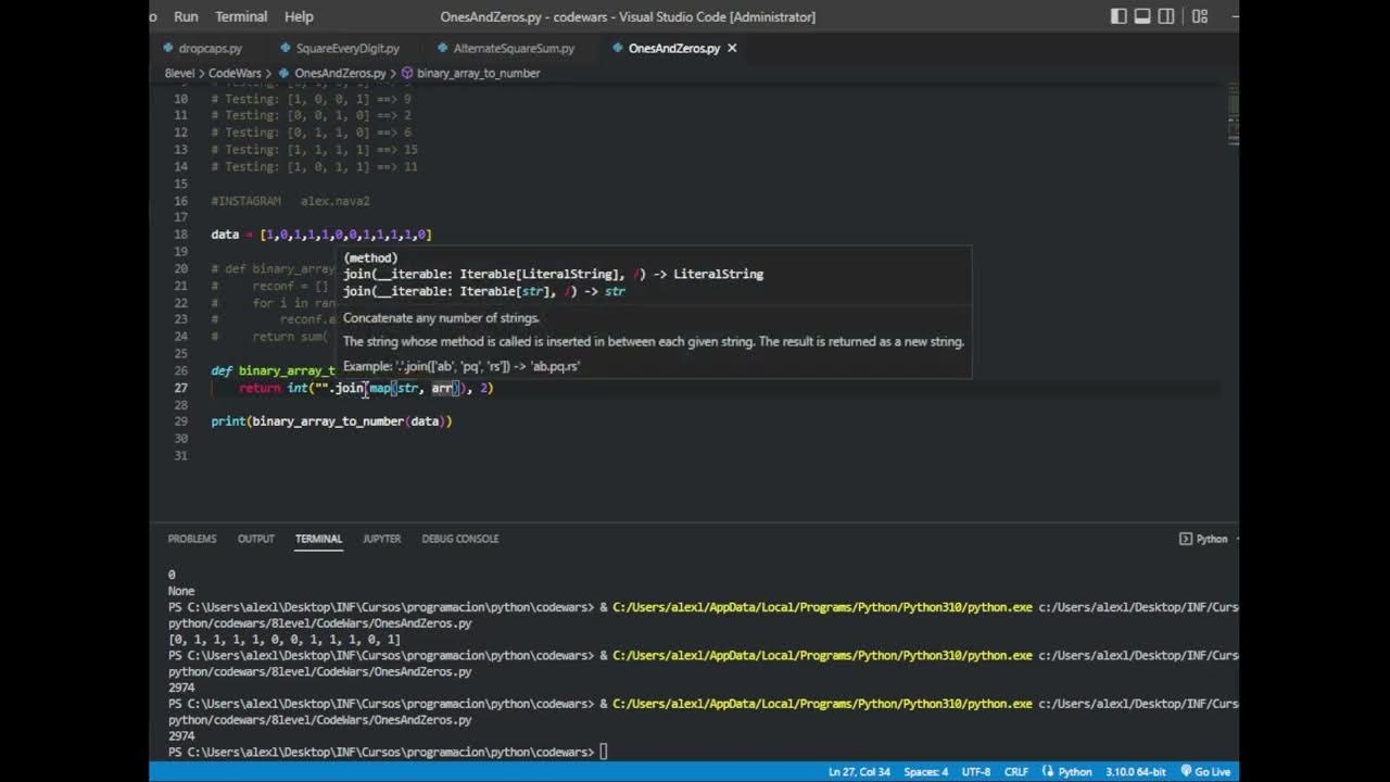Ejercicio 7 - Codewars BestPractices - Pyhton - YouTube