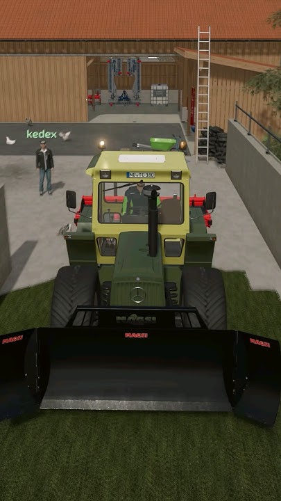 LEVELING & COMPACTING GRASS WITH MB TRAC 1800 | Farming Simulator 22 #shorts #farmingsimulator ...