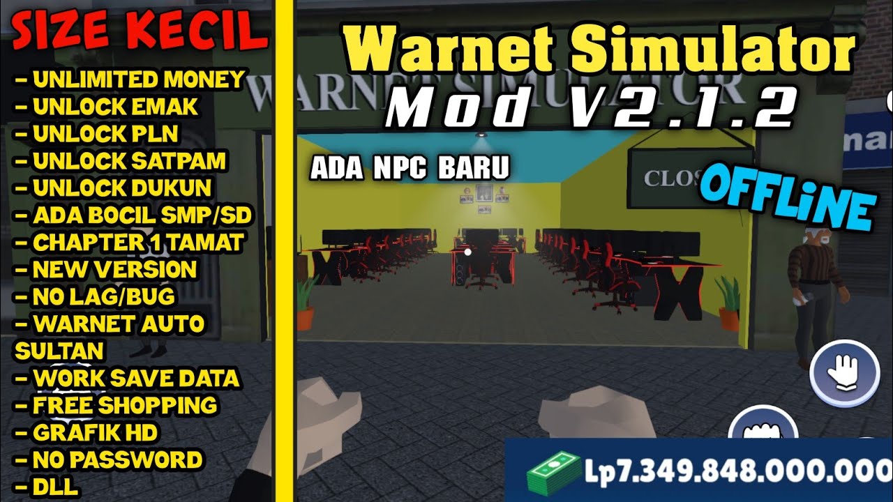 Warnet Simulator Mod SULTAN! V2.1.2 | Unlimited Money - YouTube