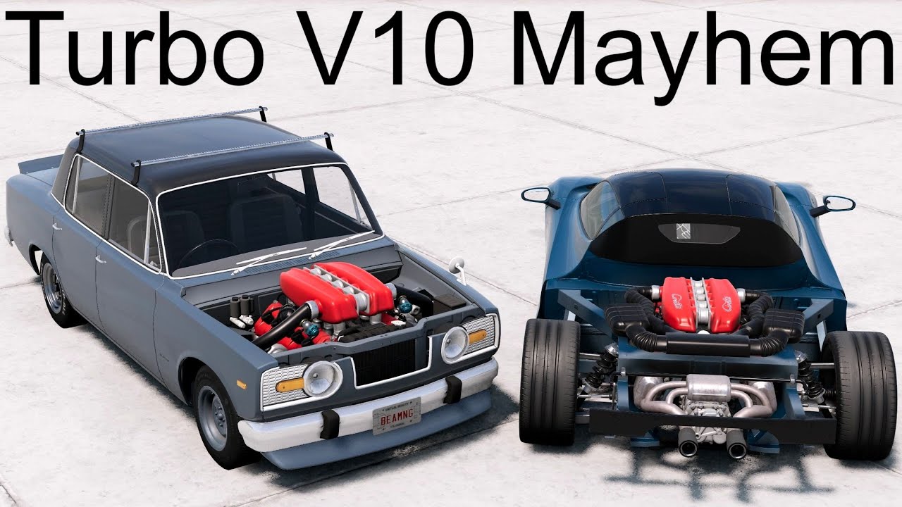2020 Supercar Engine In A 60 Year Old Sedan! BeamNG. Drive - YouTube