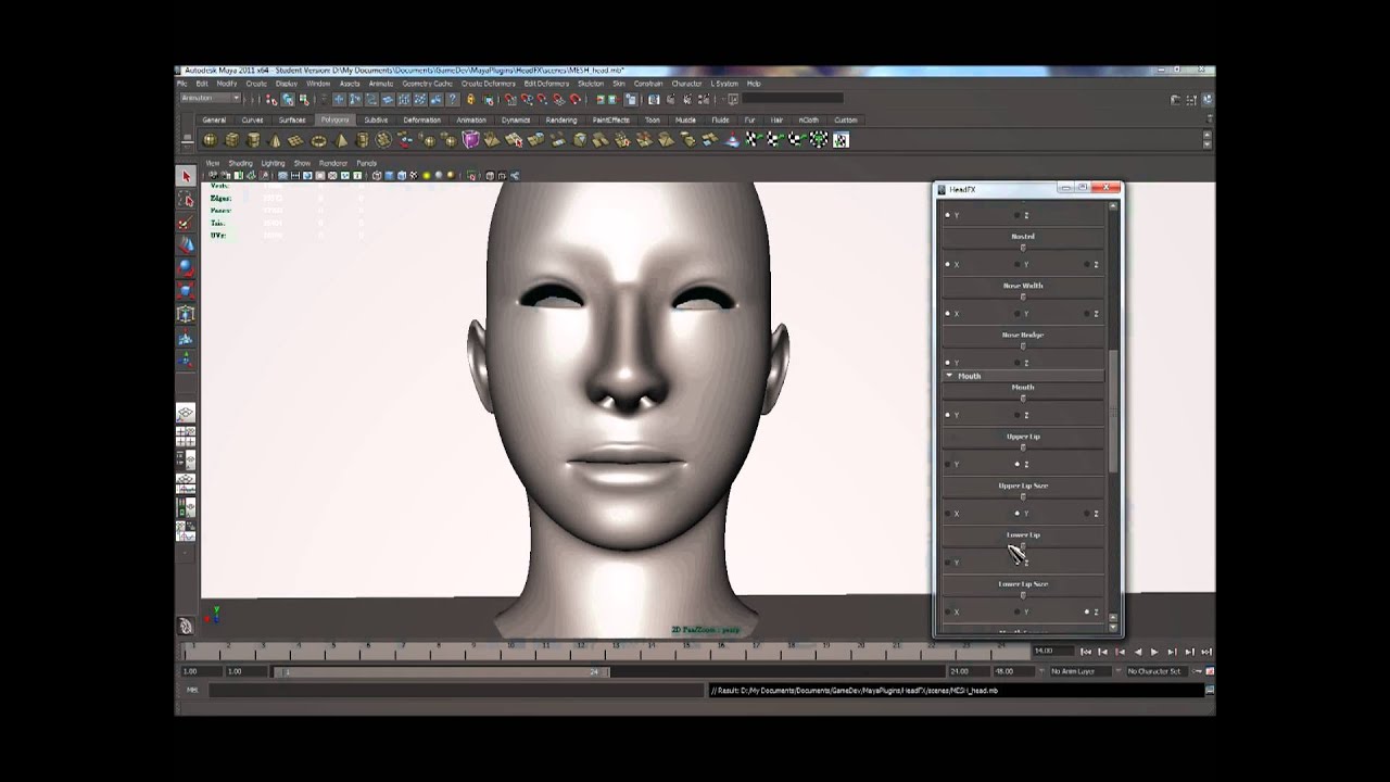 Maya Face Modeling Tool - YouTube