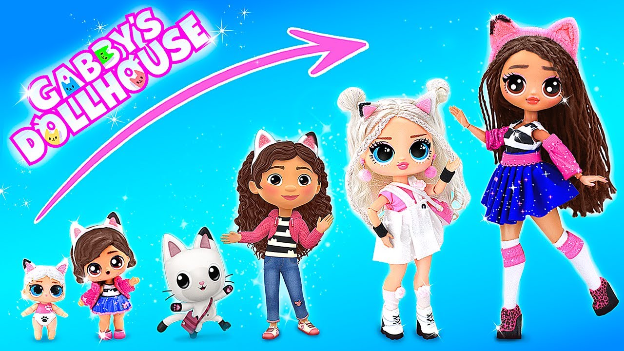 Doll Sisters Growing Up! DIYs for LOL OMG - YouTube