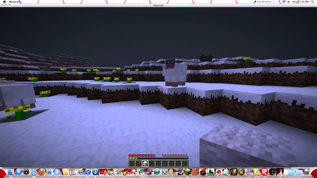 minecraft: walking around in the snow - YouTube