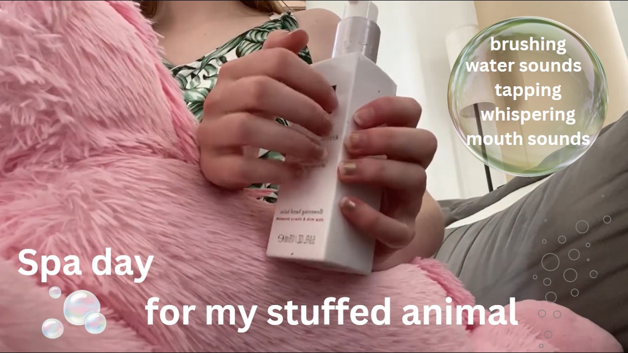 ASMR - spa day for my stuffed animal unicorn 🫧🦄 - YouTube