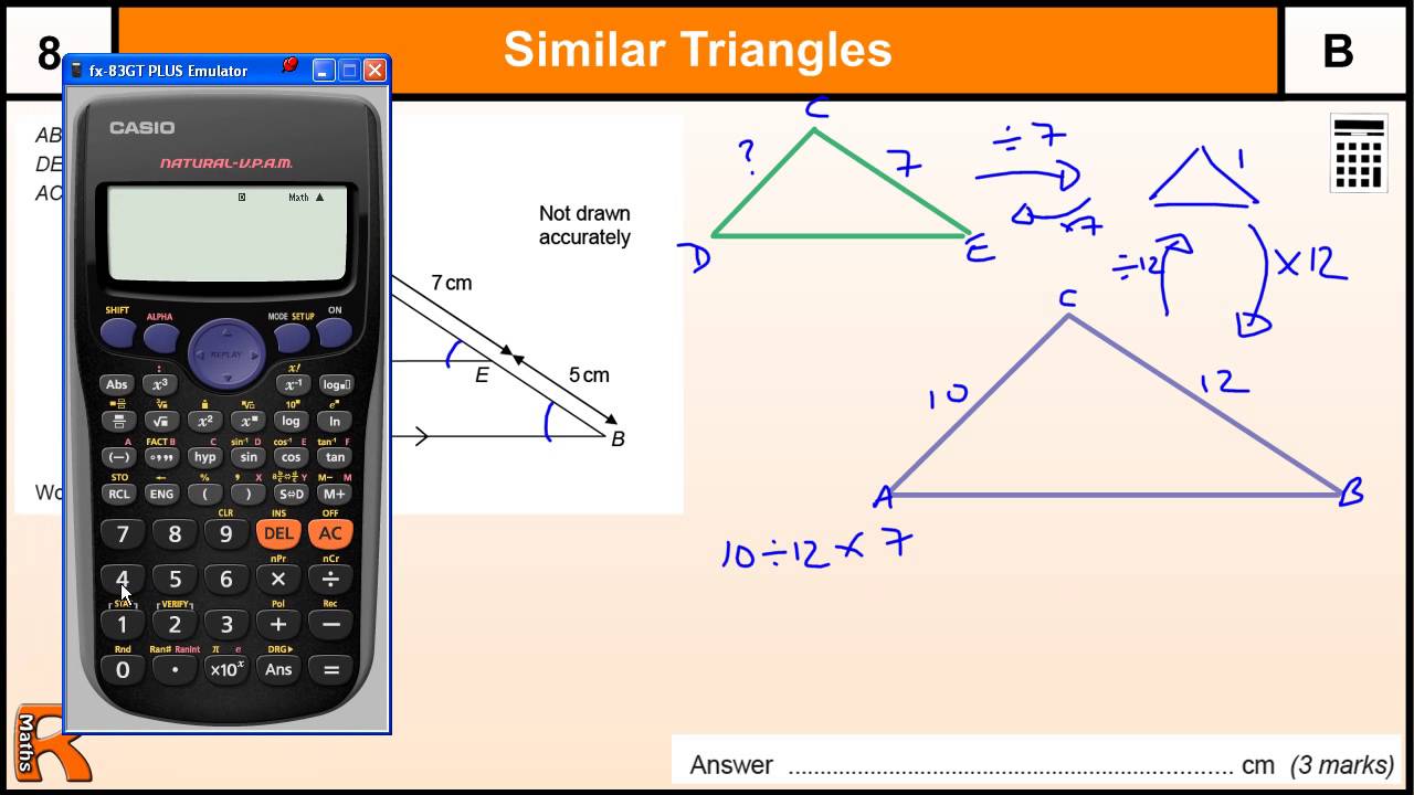 Simliar triangles, GCSE Maths revision Exam paper practice - YouTube