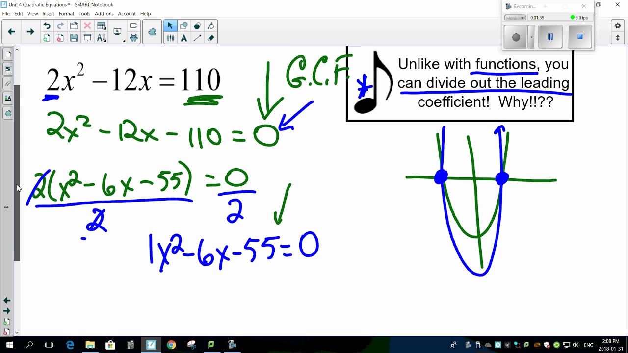 Unit 4 3 3 Solving Using Completing the Square and the Square Root ...