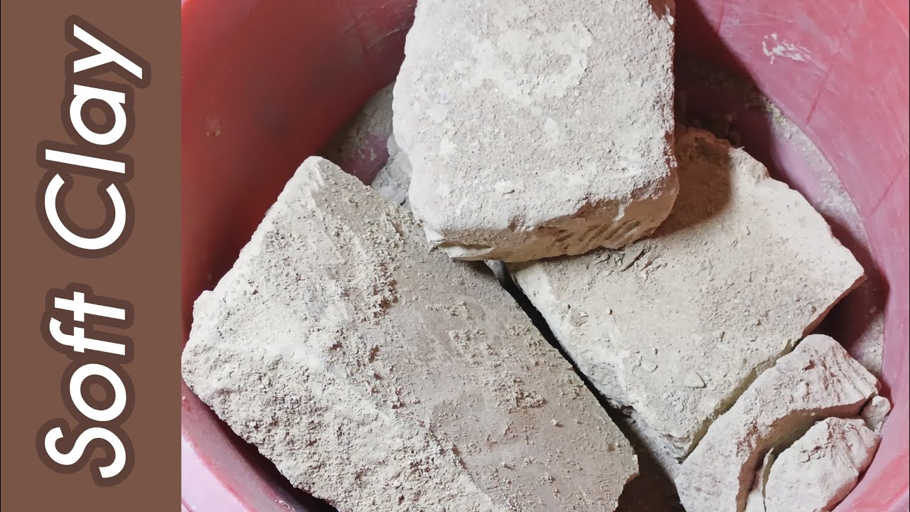 ASMR|Pure Soft clay(mud) very soft snappy earthy texture dry crumbling ...
