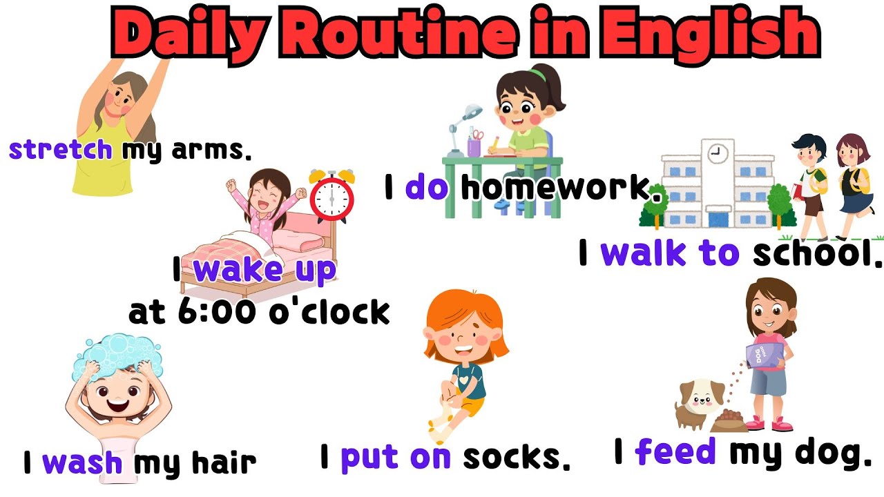 Daily Use English Sentences for Beginners | Routine Verbs | Action ...