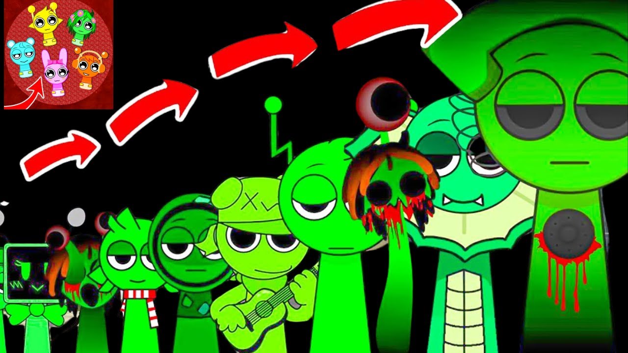 All Sizes Of Nightmare Sprunki Pinki And Pink Sprunki want me to help ...