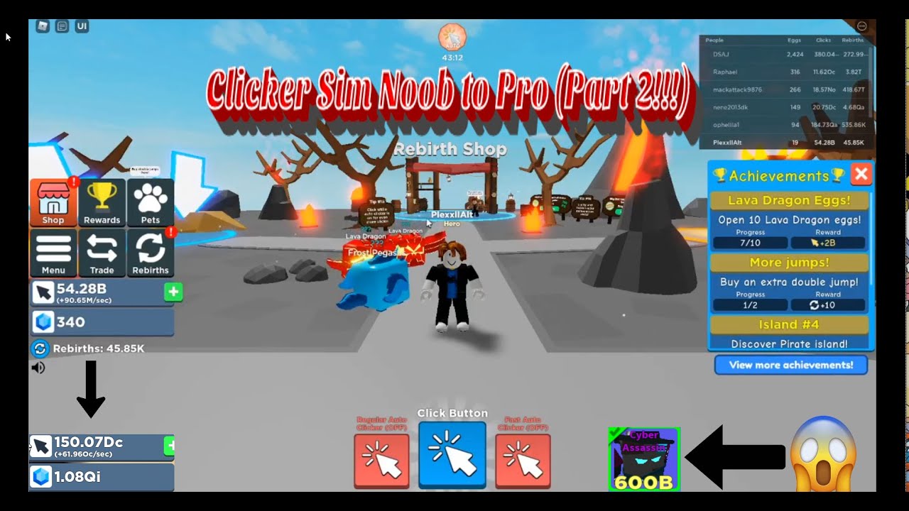 Clicker Sim Noob to Pro Part 2 - YouTube