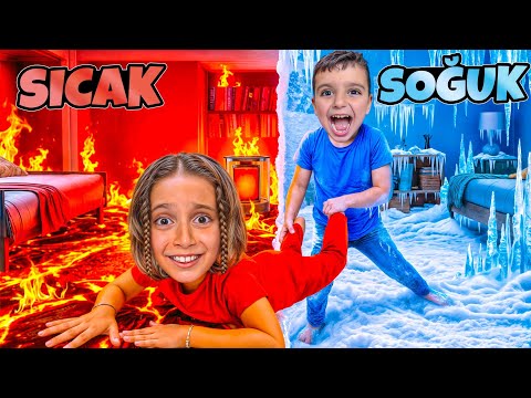 POYRAZ ELİF SICAK SOĞUK CHALLANGE!!!SAKLI ABUR CUBURLARI BUL!!!