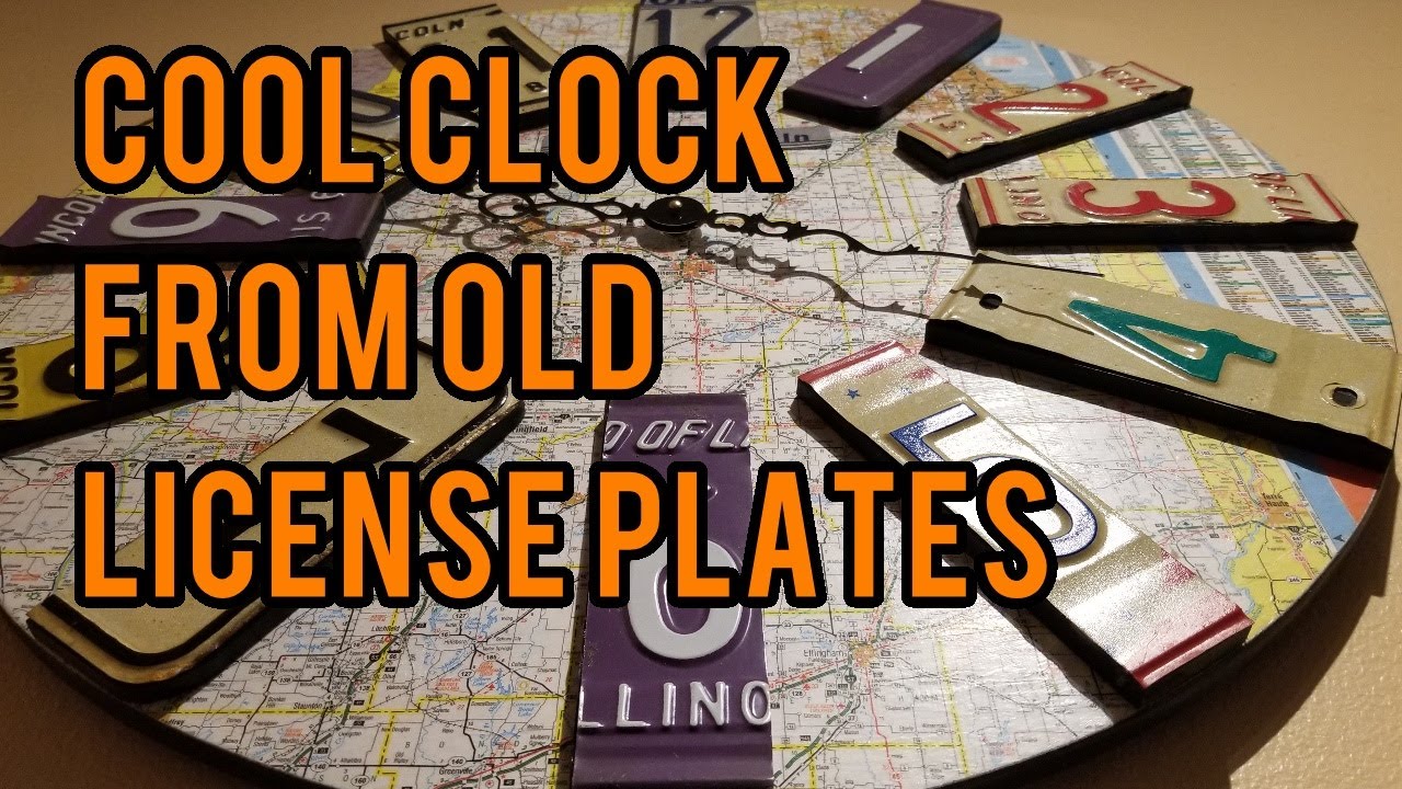 Clock From Scrap Wood & Old License Plates - YouTube