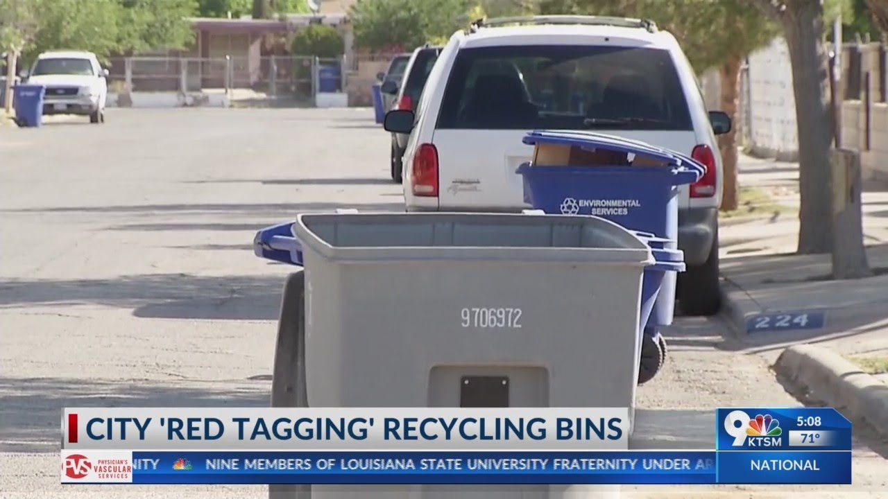 City red tagging recycling bins 5 - YouTube