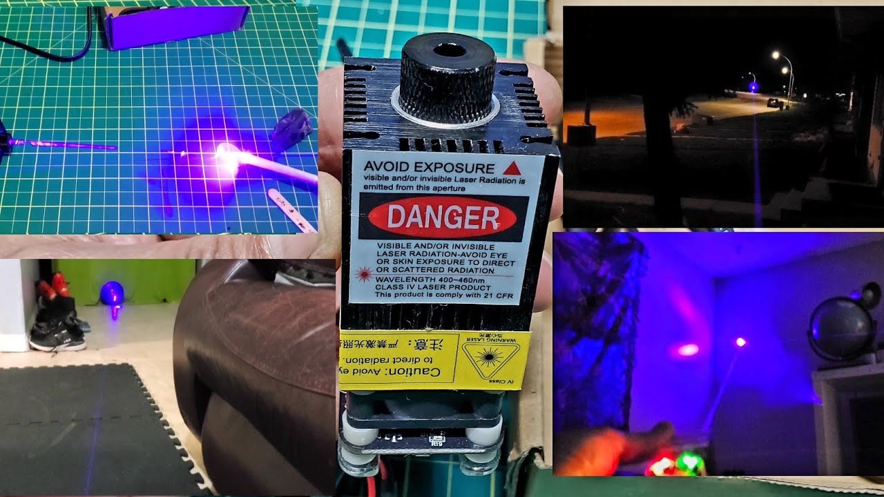 Burn Things With Powerful Blue Laser, Review & Test Laser Burner FB03 ...
